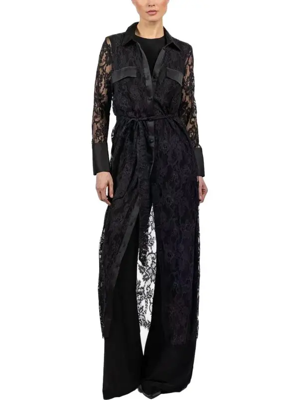 L'Agence Leora Lace Maxi Dress - Black
