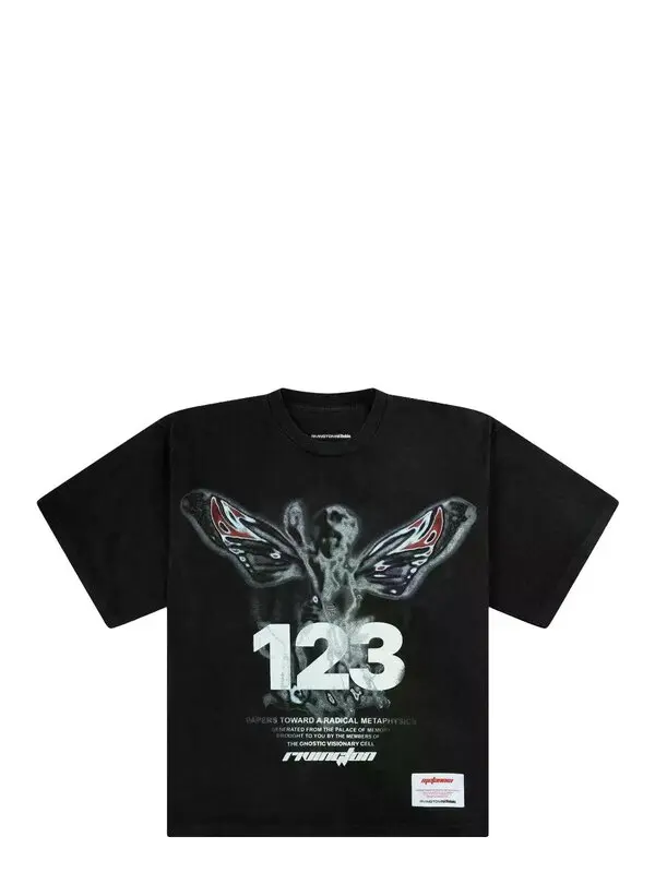 RIVINGTON ROI REBIS Wings-print T-shirt - Black