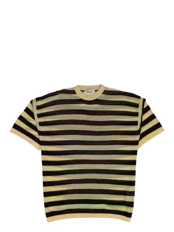 ATOMO FACTORY Striped Knitted T-shirt - Neutrals