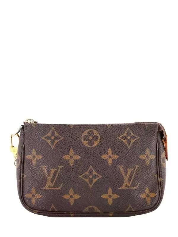 LOUIS VUITTON Pochette Accessoires Monogram Canvas Mini Clutch - Brown
