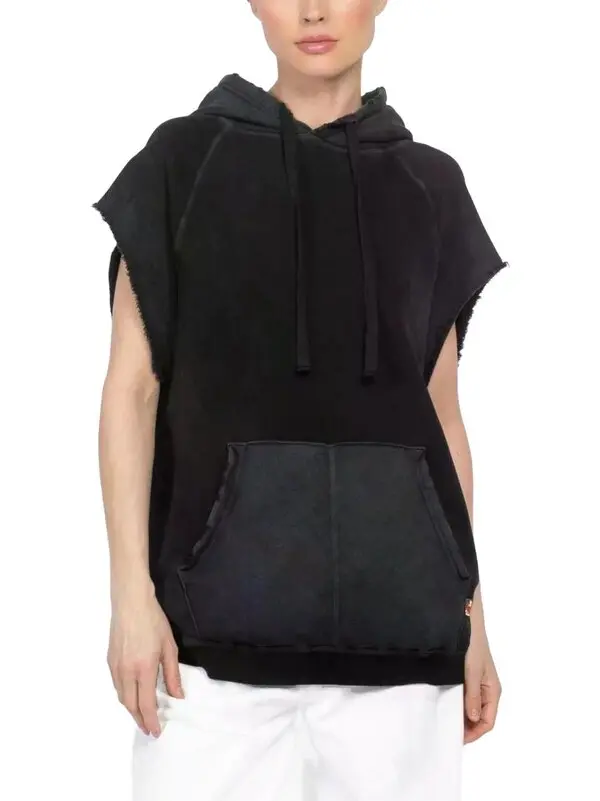 FREECITY Hooded Sleeveless Sweatshirt - Black