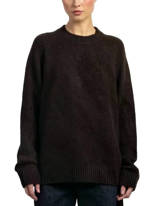 LISA YANG Crew-neck Knitted Sweater - Brown