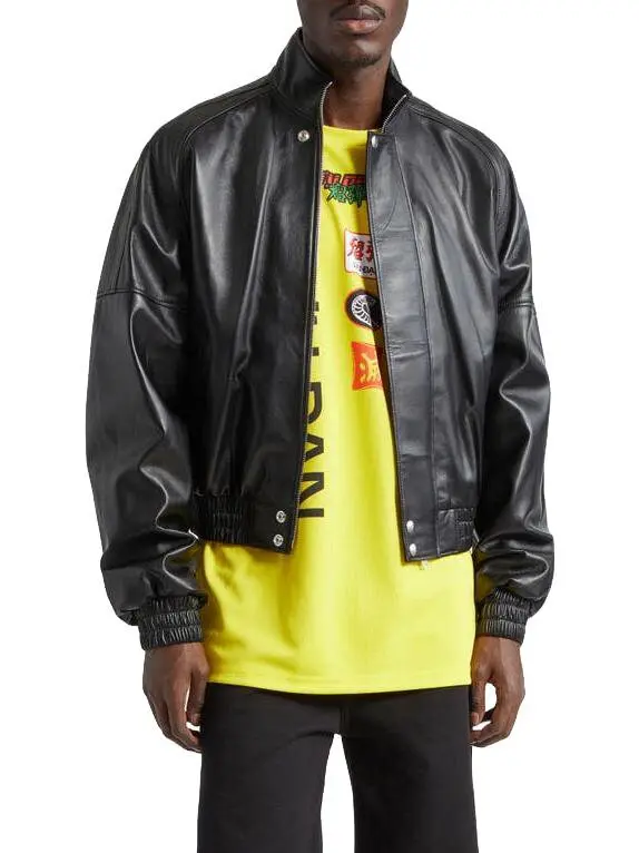 LU'U DAN Blouson Leather Jacket - Black