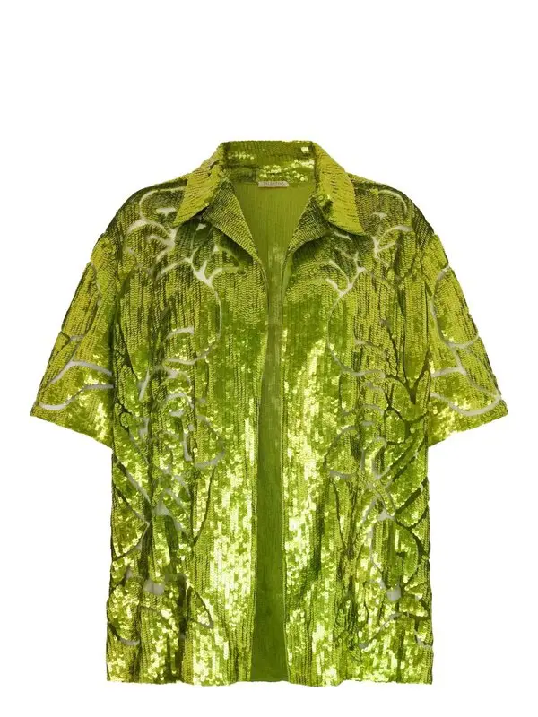 Valentino Garavani Sequin Shirt - Green
