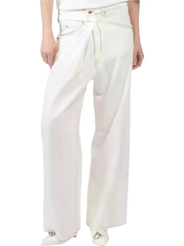 DARKPARK Button-fastening Wide Leg Jeans - Neutrals