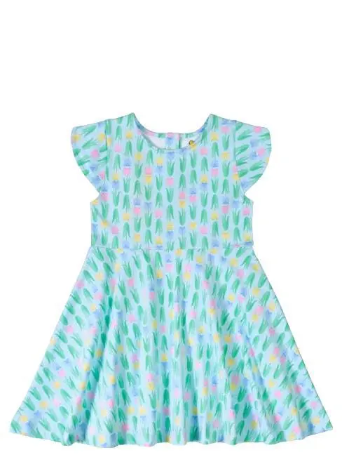 FLORENCE EISEMAN Printed Knit Tulip Twirl Dress - Multi