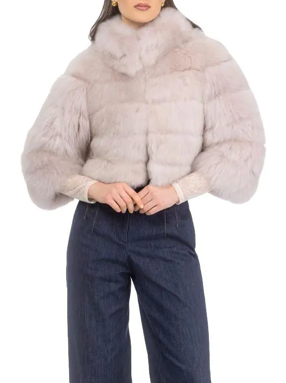 Gorski Genuine Shearling Bolero - Blush