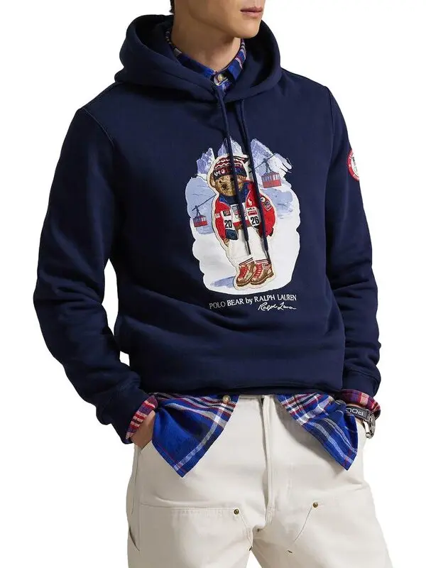 Polo Ralph Lauren Team Usa Polo Bear Graphic Hoodie - Refined Navy