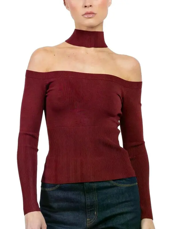 Simkhai Off-shoulder T-shirt - Red