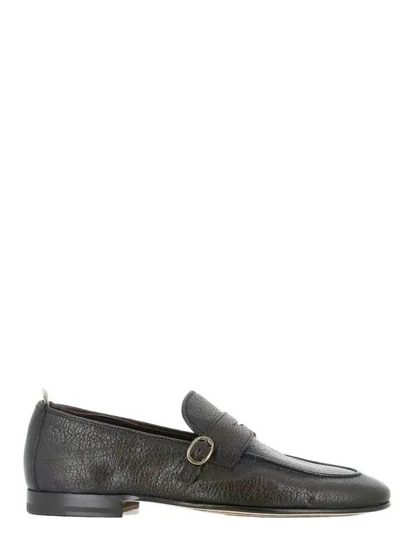 Officine Creative Round-toe Buckled Loafers - Brown