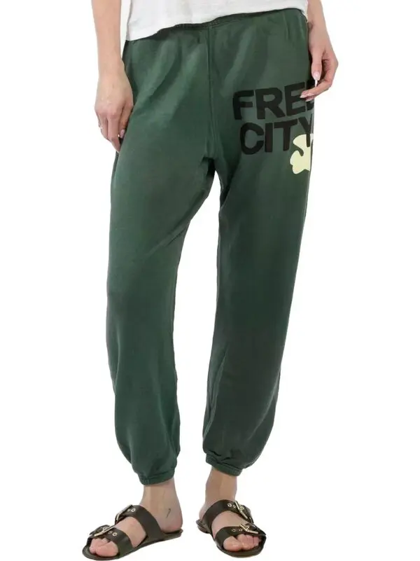 FREECITY Superfluff Lux Og Graphic Print Track Pants - Green