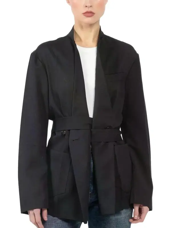 SETCHU Origami Belted Jacket - Black