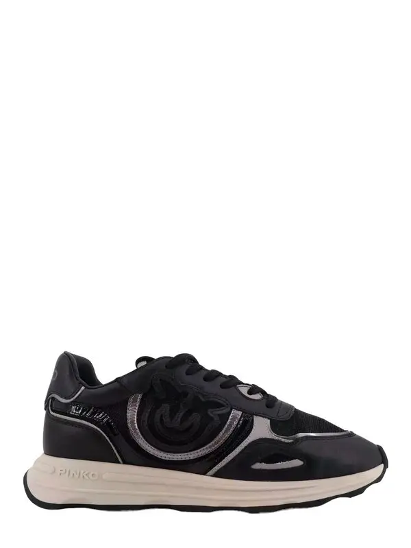 Pinko Logo Appliqué Sneakers - Black