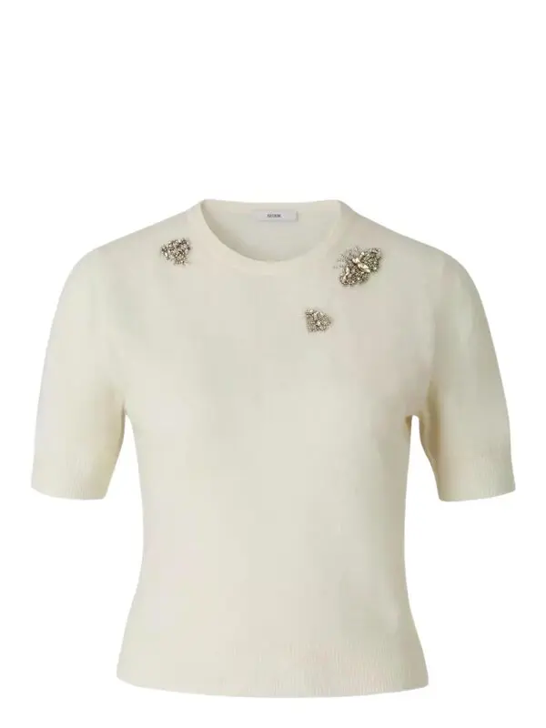 Erdem Embroidered Knit T-shirt - White