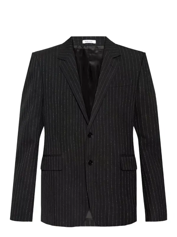 Alexander McQueen Pinstriped Blazer - Black