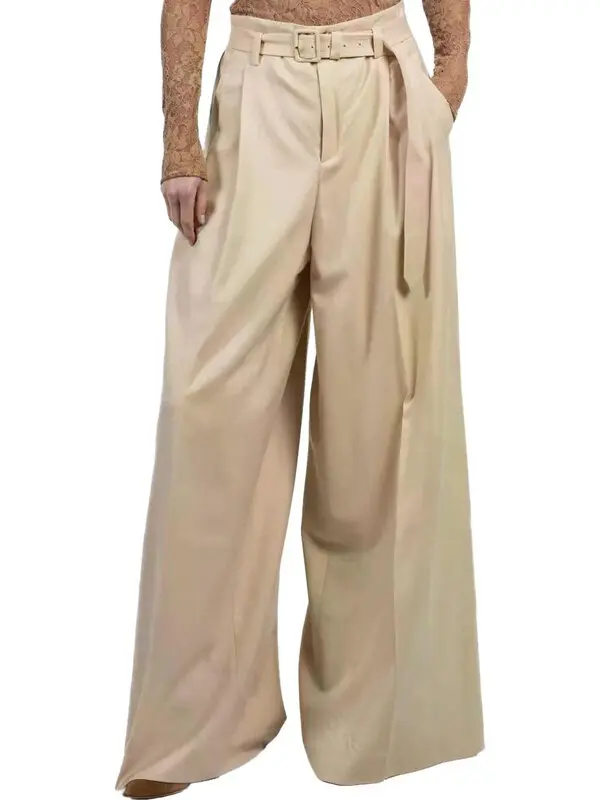 Zimmermann Belted Wide-leg Trousers - Neutrals