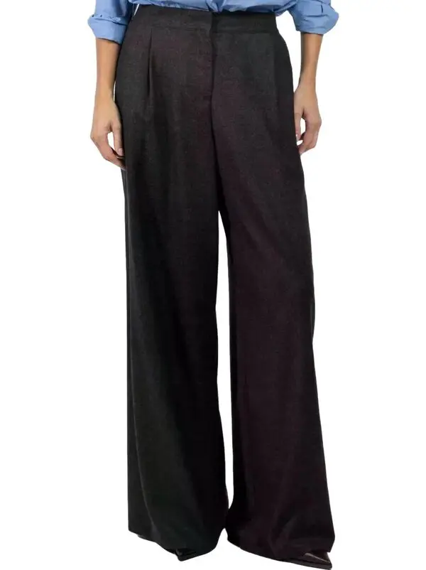 Dusan Pleated Wide Leg Pants - Grey