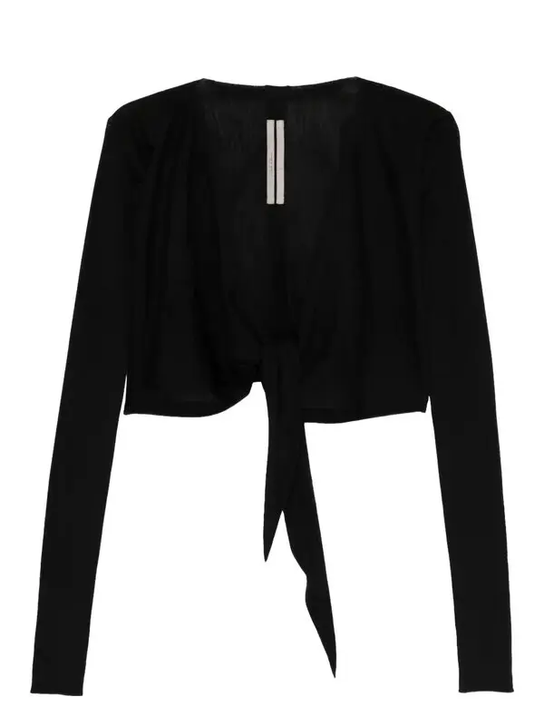 Rick Owens Tie-fastening Cardigan - Black