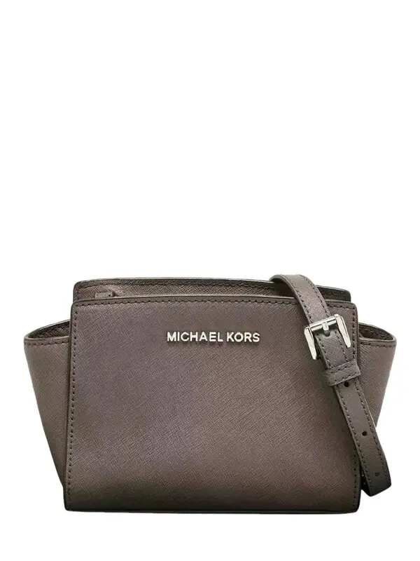 Michael Kors Selma Leather Crossbody - Grey