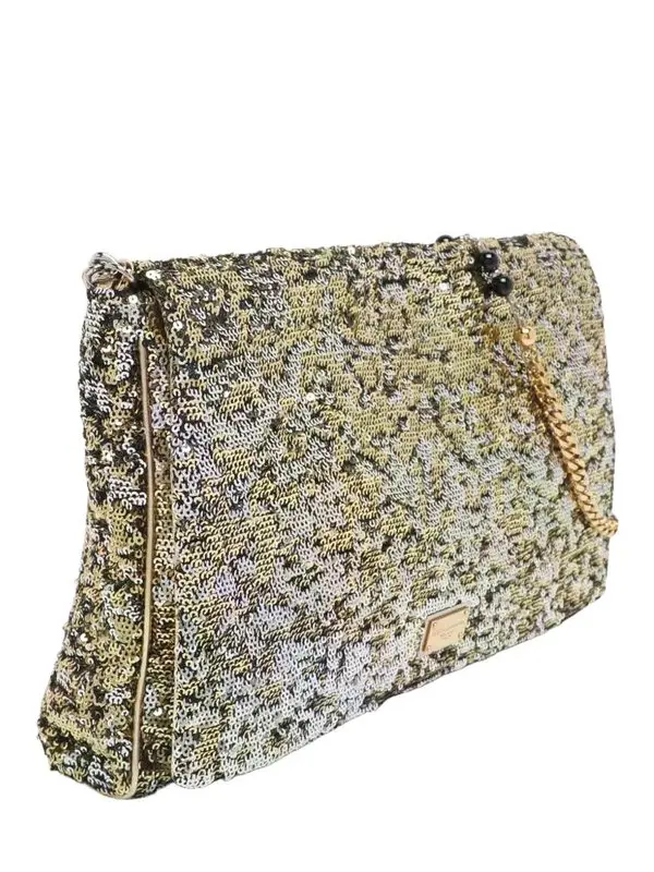Dolce & Gabbana Miss Charles Sequinned Flap Shoulder Bag - Gold