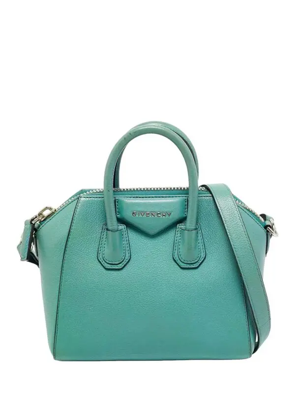 Givenchy Mini Antigona Leather Tote Bag - Green