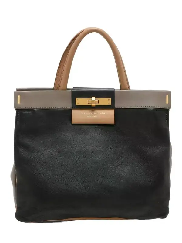 Marc Jacobs Madame Hilli Leather Tote Bag - Black