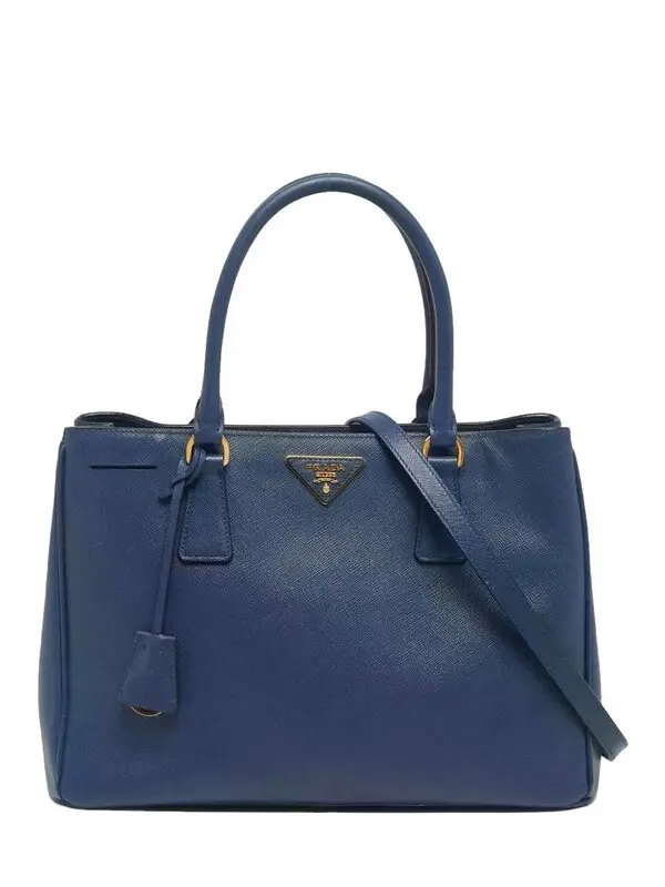 Prada Leather Tote Bag - Blue