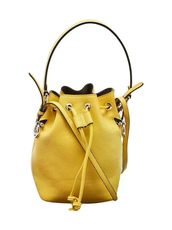 Fendi Mon Tresor Leather Bucket Bag - Yellow