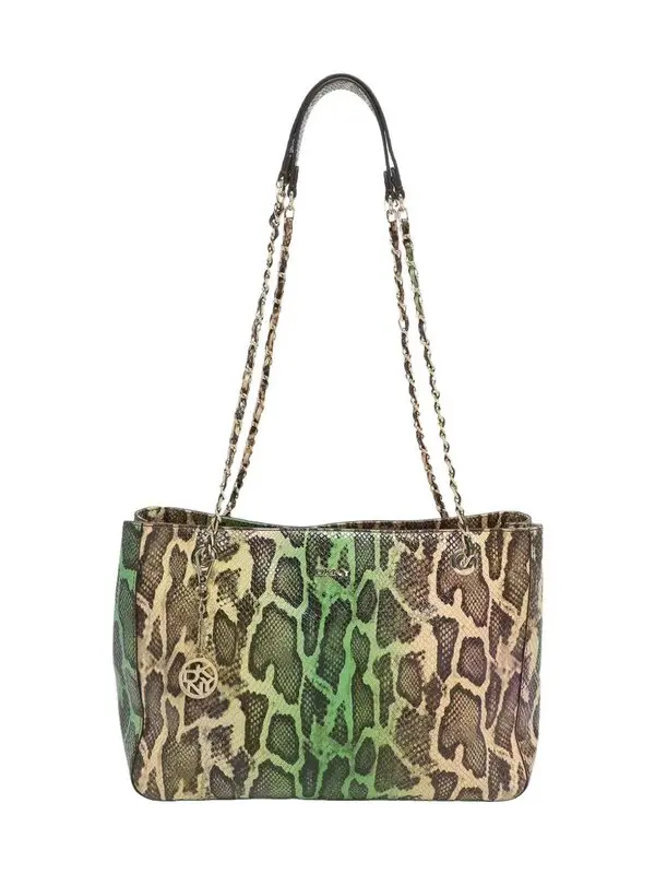 Dkny Python-embossed Tote - Neutrals