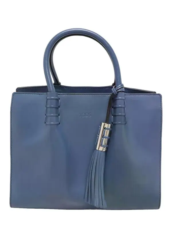 TOD'S Lady Moc Leather Tote Bag - Blue