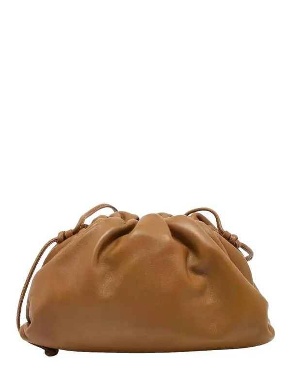 Bottega Veneta Leather Mini Pouch Bag - Brown