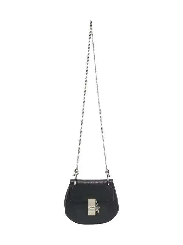 Chloé Mini Drew Leather Shoulder Bag - Black