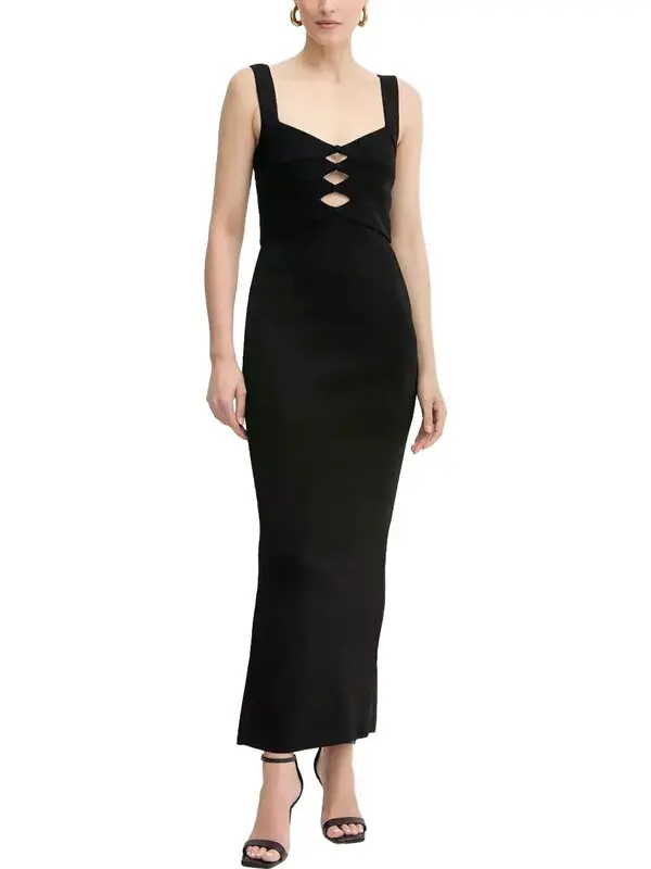 Herve Leger Alessia Cutout Strap Maxi Dress - Black