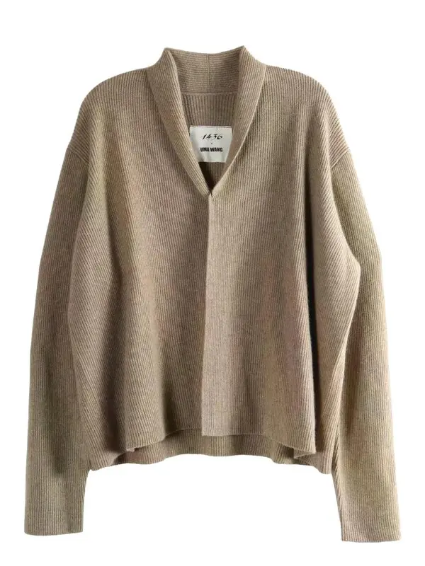 UMA WANG X 1436 Open-front Cardigan - Neutrals
