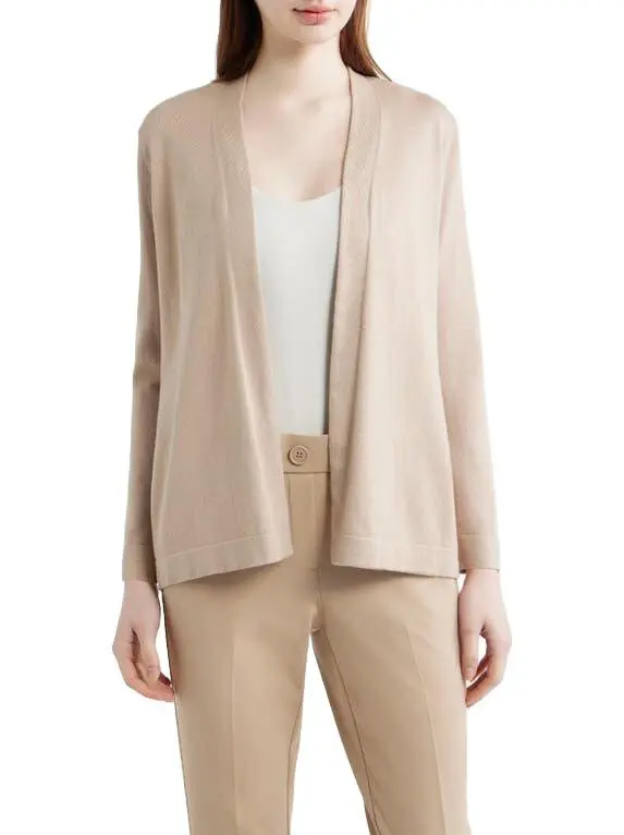 Anne Klein Chatham Open Front Cardigan - Latte
