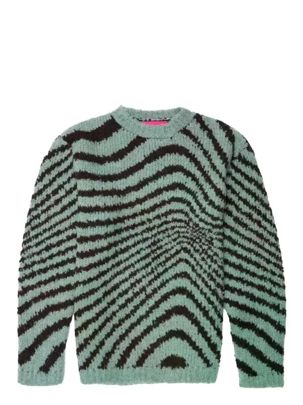 THE ELDER STATESMAN Graphic-print Sweater - Green