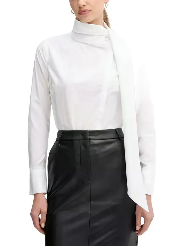 SANDRO FERRONE Tie-neck Blouse - White