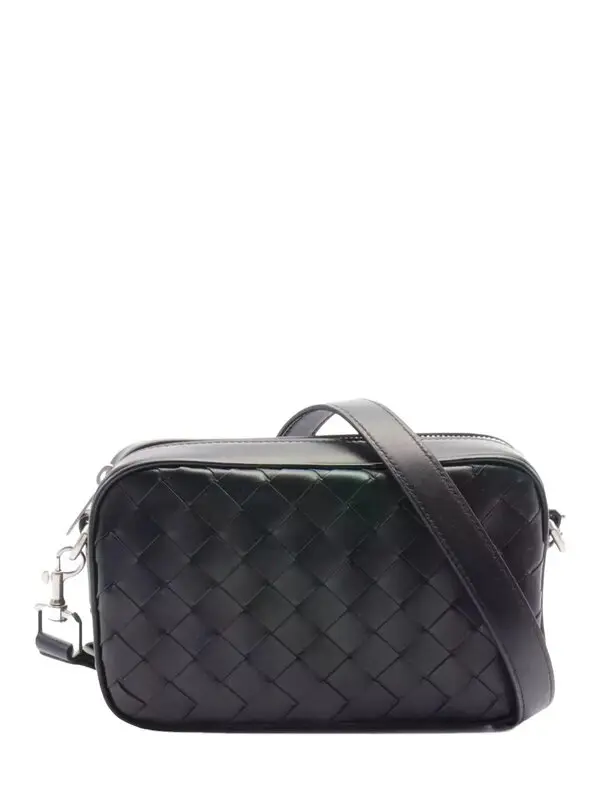 Bottega Veneta Nappa Intrecciato Crossbody Bag - Black