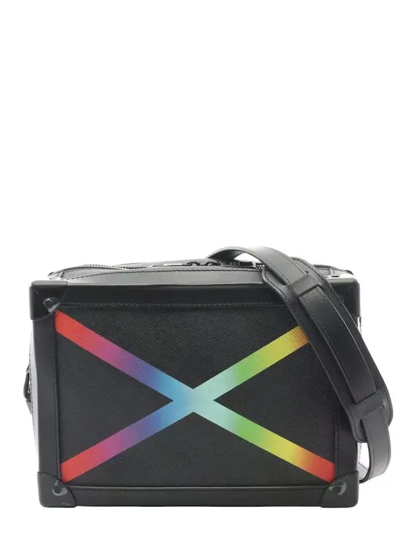 LOUIS VUITTON Taiga Rainbow Soft Trunk Crossbody Bag - Black