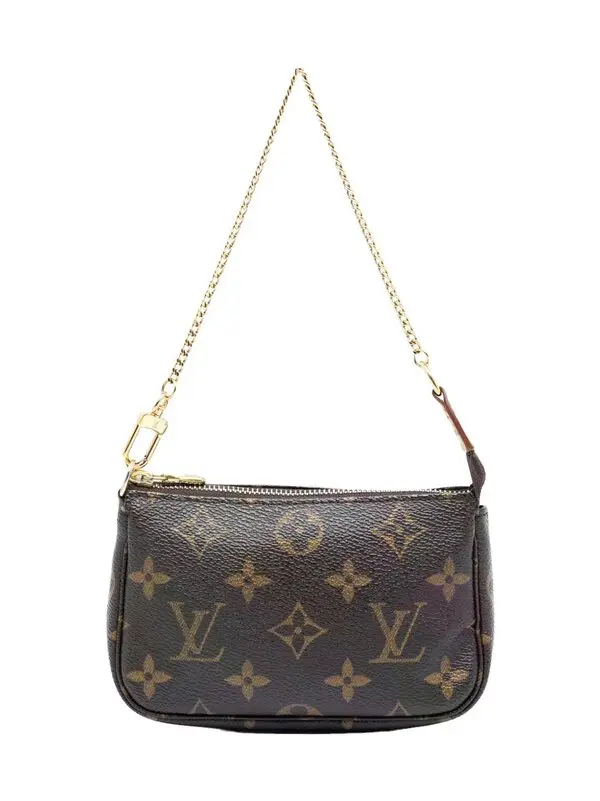 LOUIS VUITTON 2005 Monogram Mini Pochette Accessoires Handbag - Brown