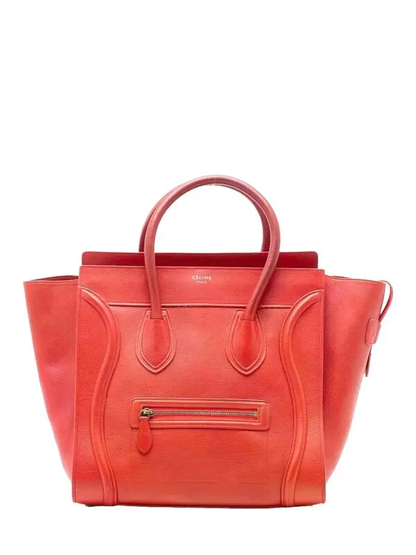Celine 2013 Mini Leather Luggage Tote Bag - Orange
