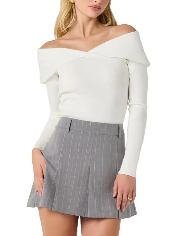 Astr The Label Off-the-shoulder Sweater - Off White