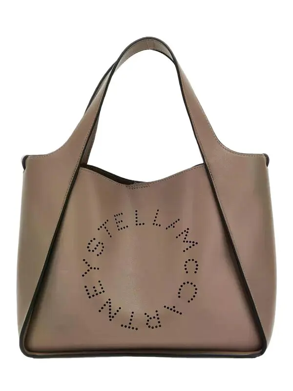 Stella McCartney Openwork Logo Stella Tote Bag - Neutrals