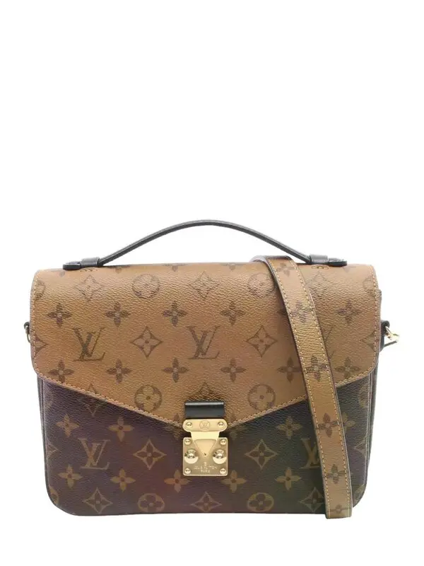 LOUIS VUITTON Monogram Reverse Pochette Metis Satchel 2021-2025 - Brown