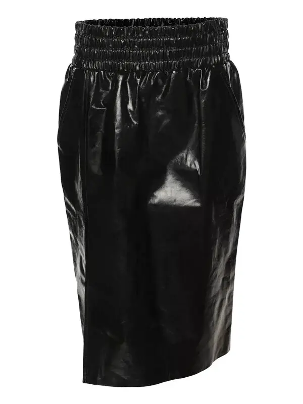 TOM FORD Leather Knee Length Skirt - Black