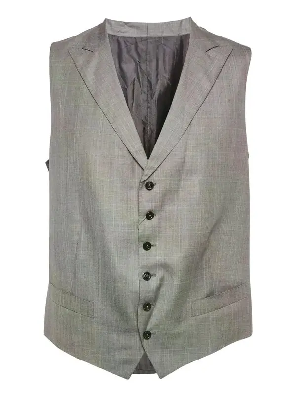 Ermenegildo Zegna Structured Wool Vest - Grey