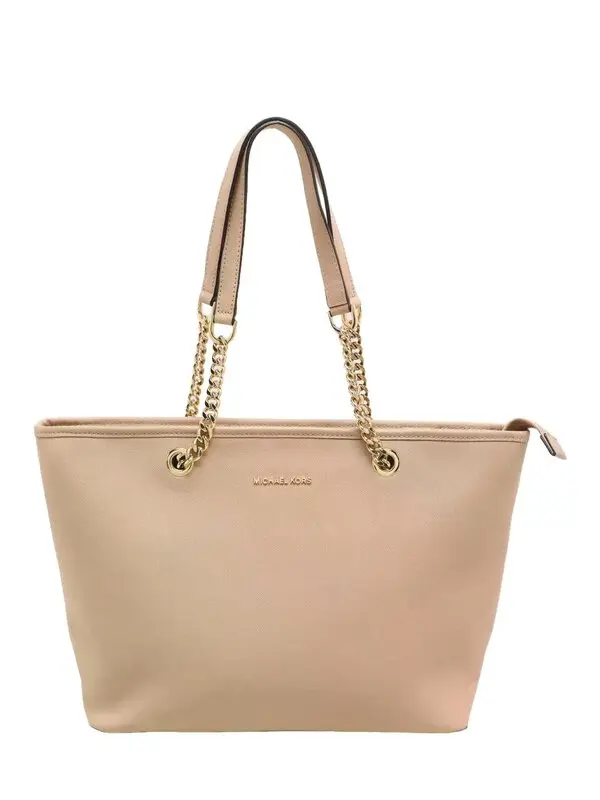 Michael Kors Jet Set Travel Calf Leather Tote Bag - Neutrals