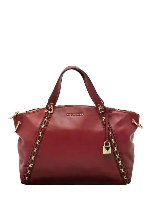 Michael Kors Leather Zip Tote Bag - Red