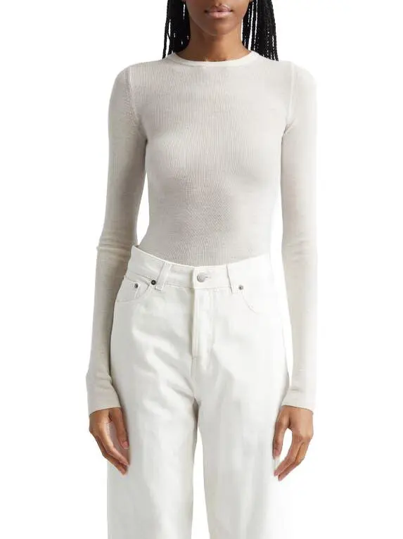 HAIKURE Joan Rib Extrafine Merino Wool Sweater - Butter