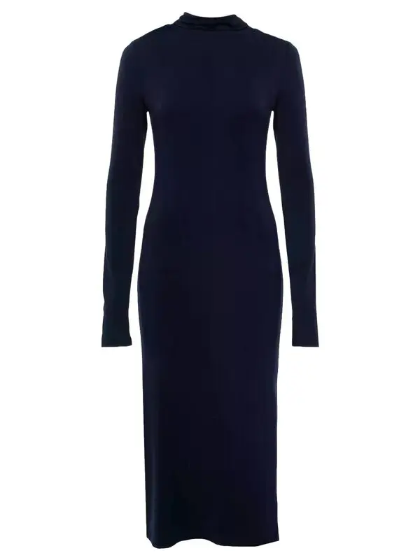 Alice + Olivia High-neck Long-sleeve Midi Dress - Blue